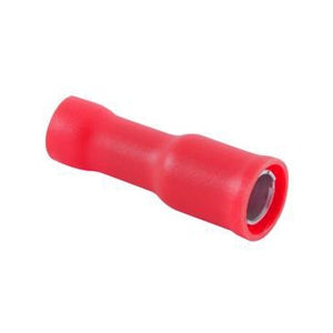 INSULATED FEMALE BULLET RED POLYCARBONATE 4MM 10 PACK – 12Volt Customs