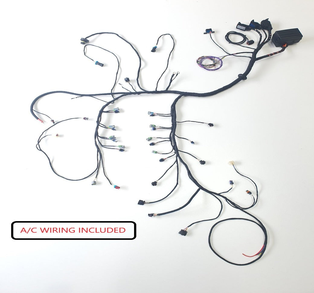 LSA E67 Stand Alone Engine Wiring Harness With A/C Wiring – 12Volt Customs