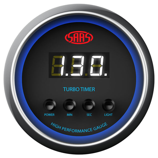 Turbo Timer Digital Auto 52mm Black Muscle Series – 12Volt Customs