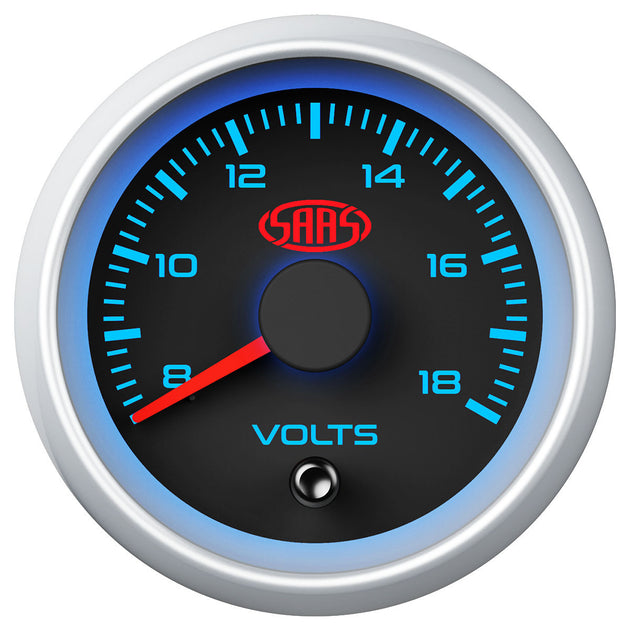 Volt Gauge 8v-18v 52mm Black Muscle Series 2 – 12Volt Customs