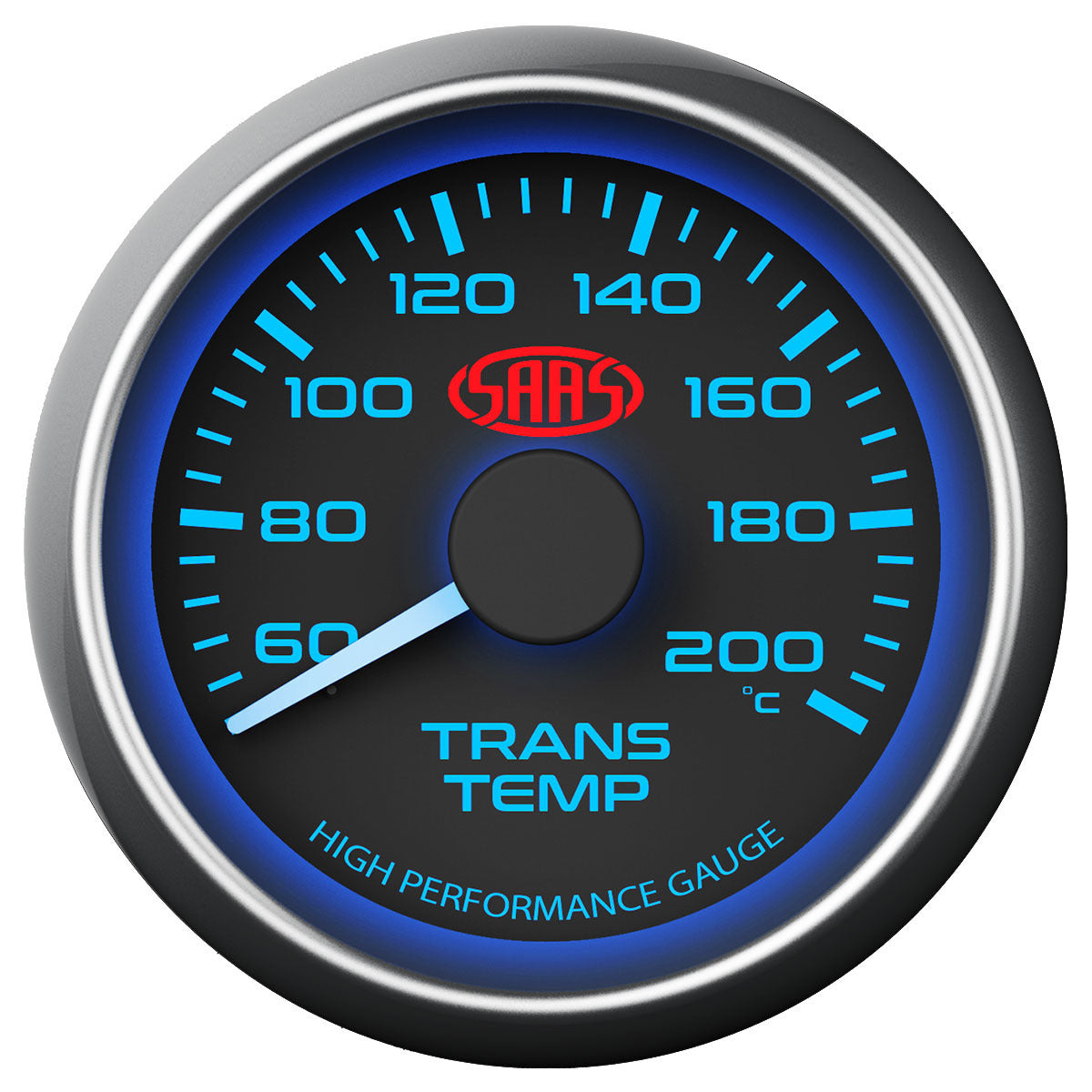 Trans Oil Temp Gauge 60°-200° 52mm Black Muscle Series – 12Volt Customs