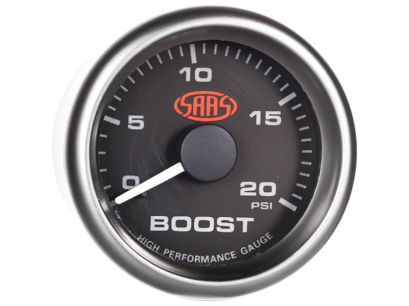 Boost Gauge Diesel 0-20psi 52mm Black Muscle Series – 12Volt Customs